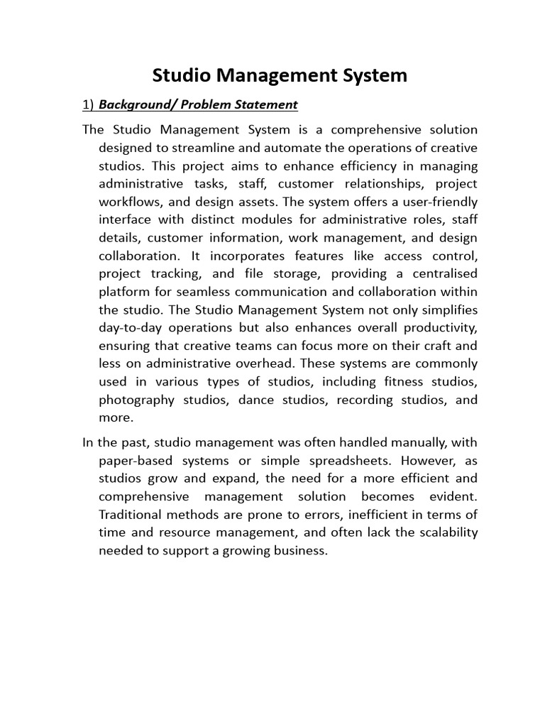 Studio Management System-1 | PDF | Windows 10 | Login