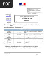 Bts Gpme 2026 - Calendrier Des Epreuves Individuels | PDF