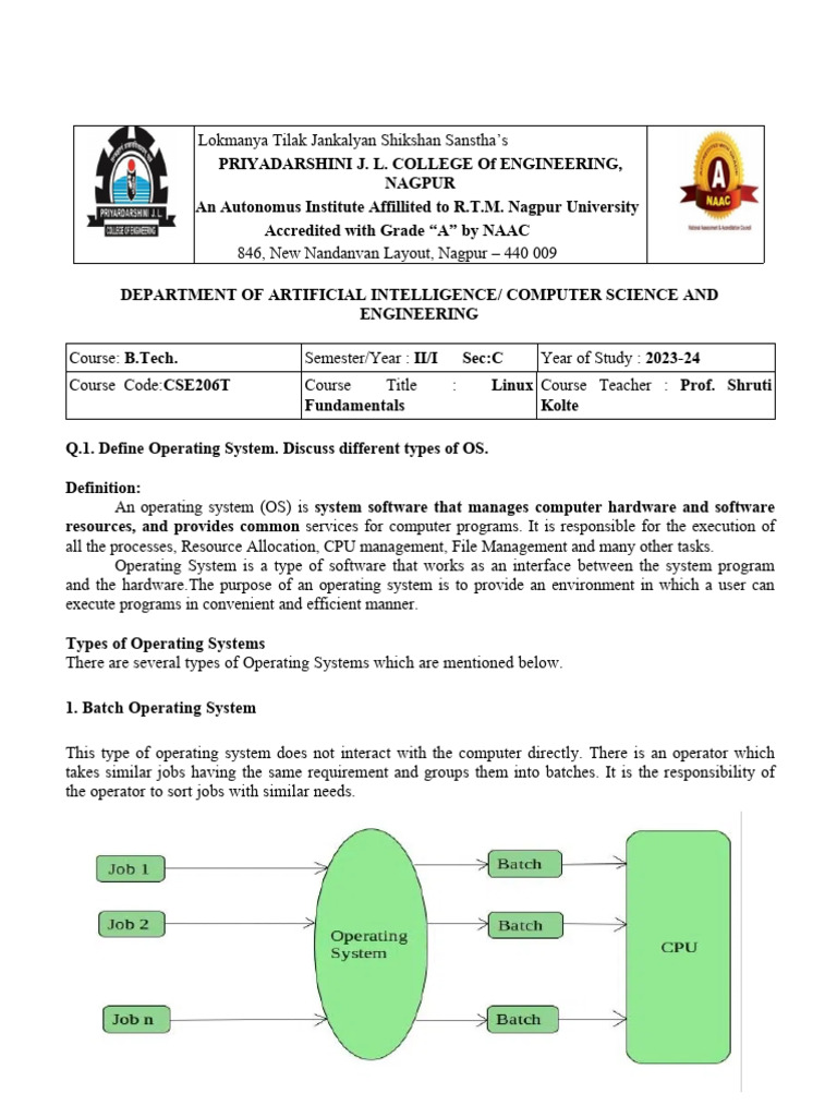 UNIT I LF | PDF | Operating System | Linux Distribution