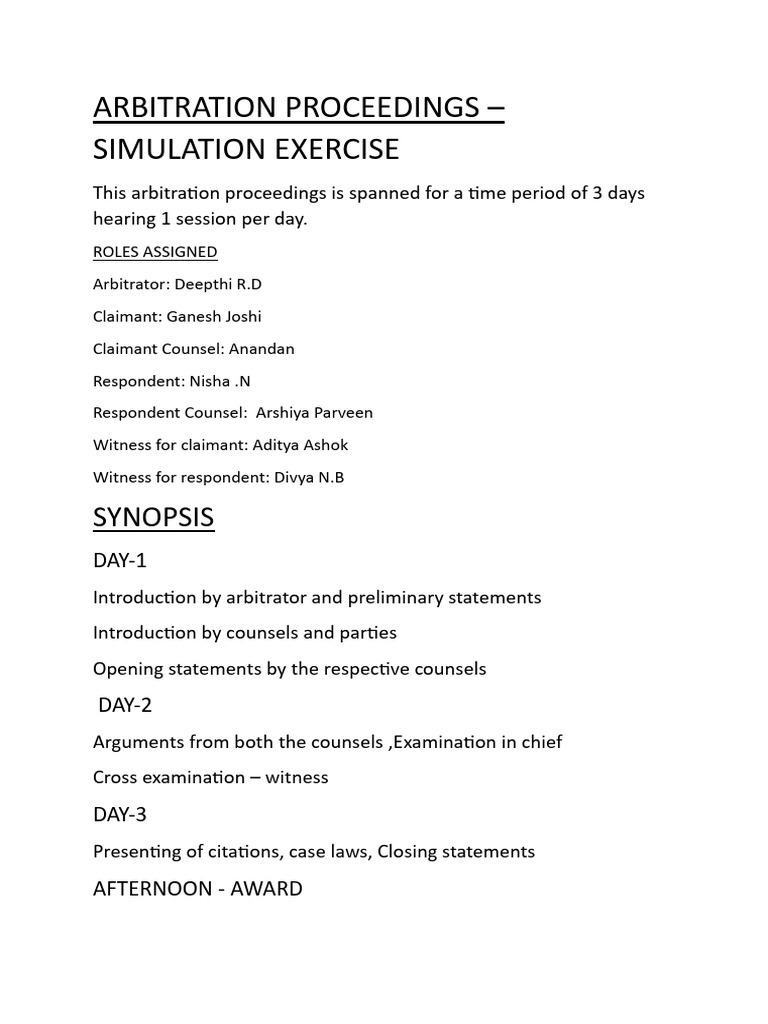 Final Arbitration Script | PDF | Common Law | Justice