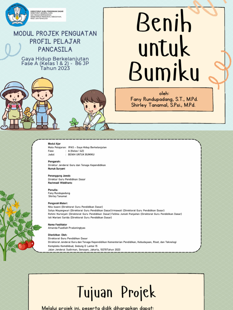 Modul Projek - Benih Untuk Bumiku - Fase A | PDF