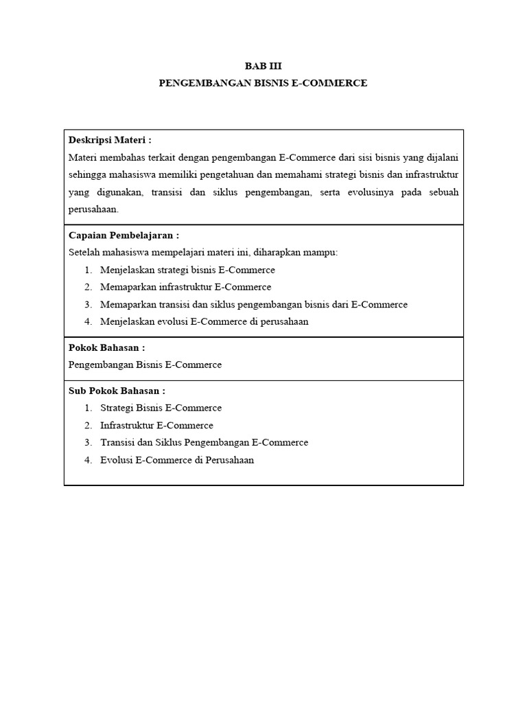 Strategi dan Infrastruktur E-Commerce | PDF | Bisnis | Pengelolaan ...