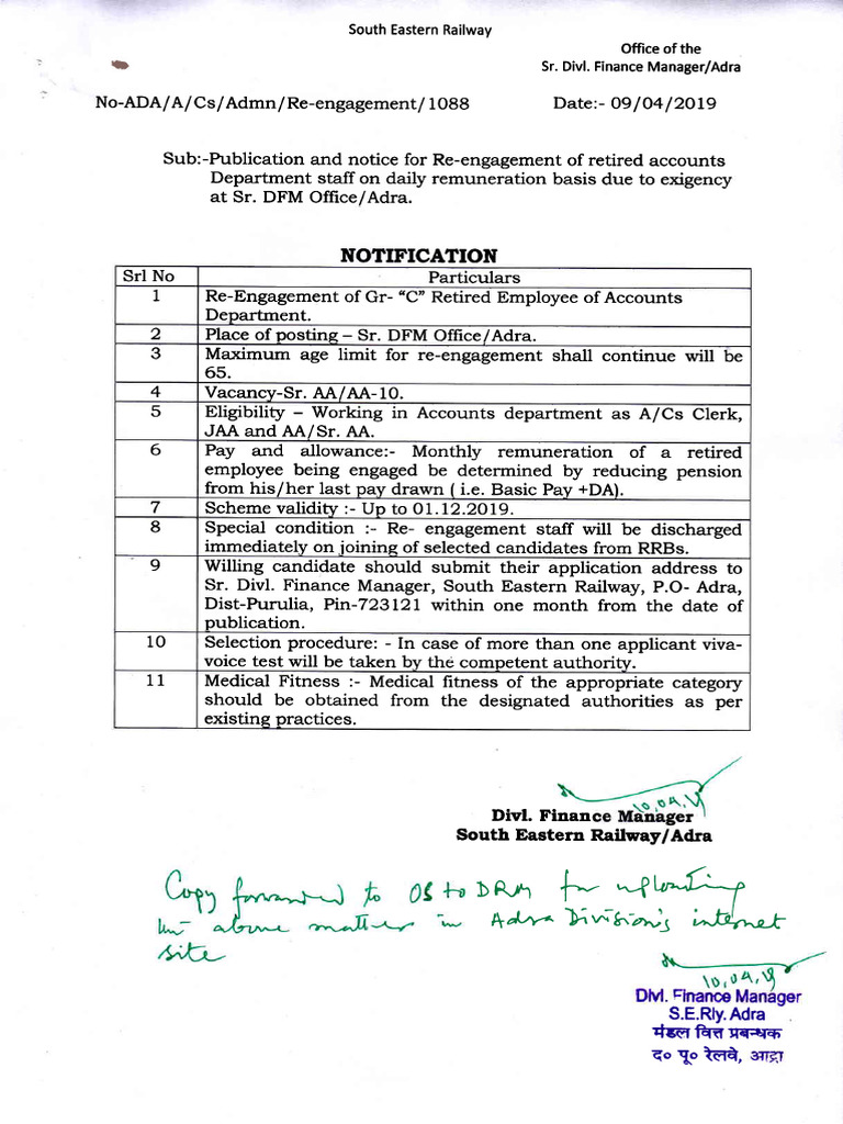 Retired Accounts Staff Re-Engagement | PDF