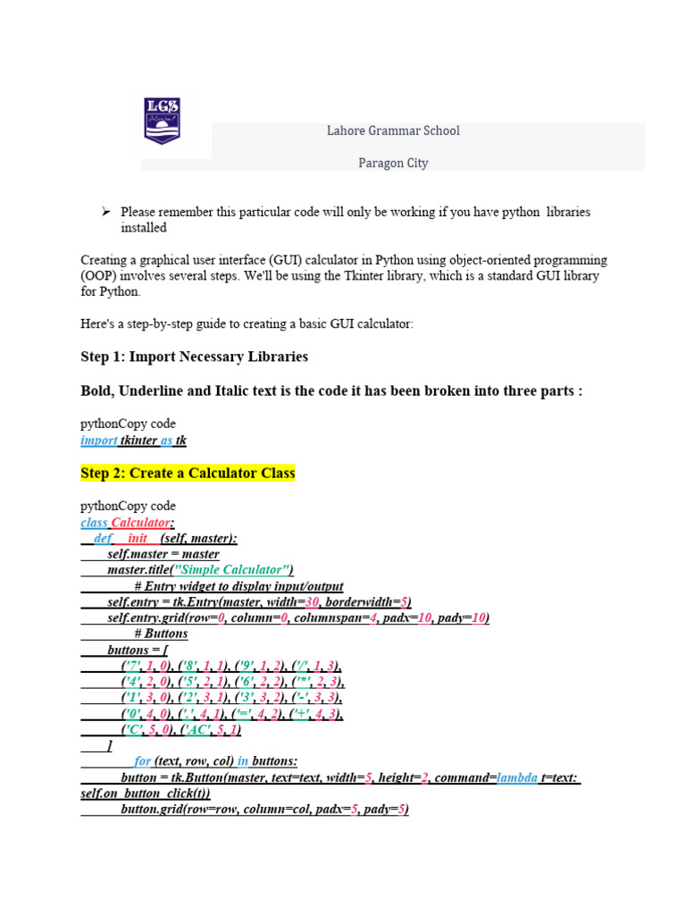 Graphical Calculator | PDF | Object Oriented Programming | Computer Science Graphical Calculator | PDF | Object Oriented Programming | Computer Science