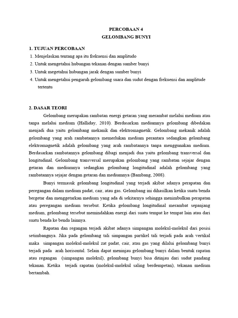 Gelombang Bunyi LK 2 Kel.2 | PDF | Sains & Matematika