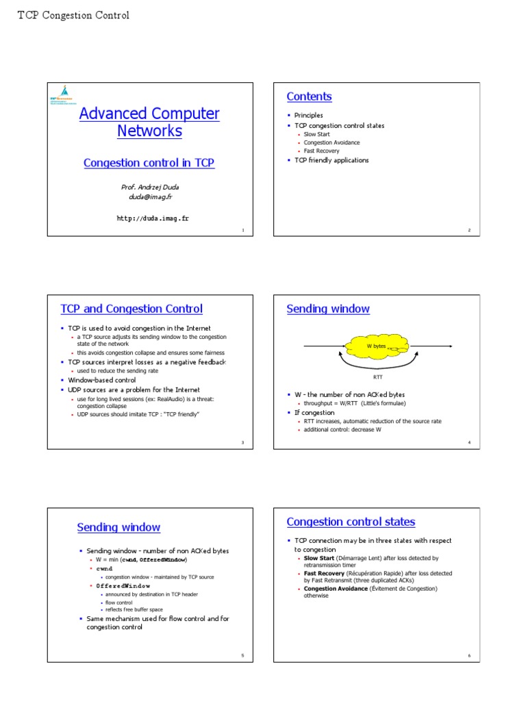Advanced Computer Networks: CWND Offeredwindow | PDF | Network ...