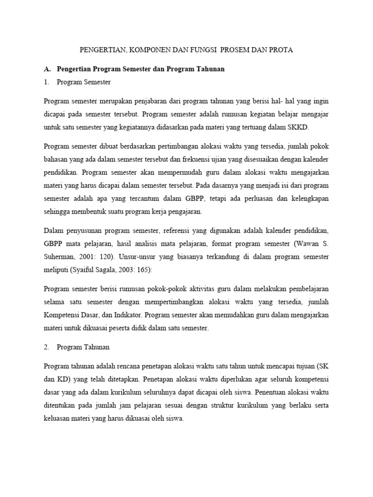Panduan Prosem dan Prota untuk Guru | PDF