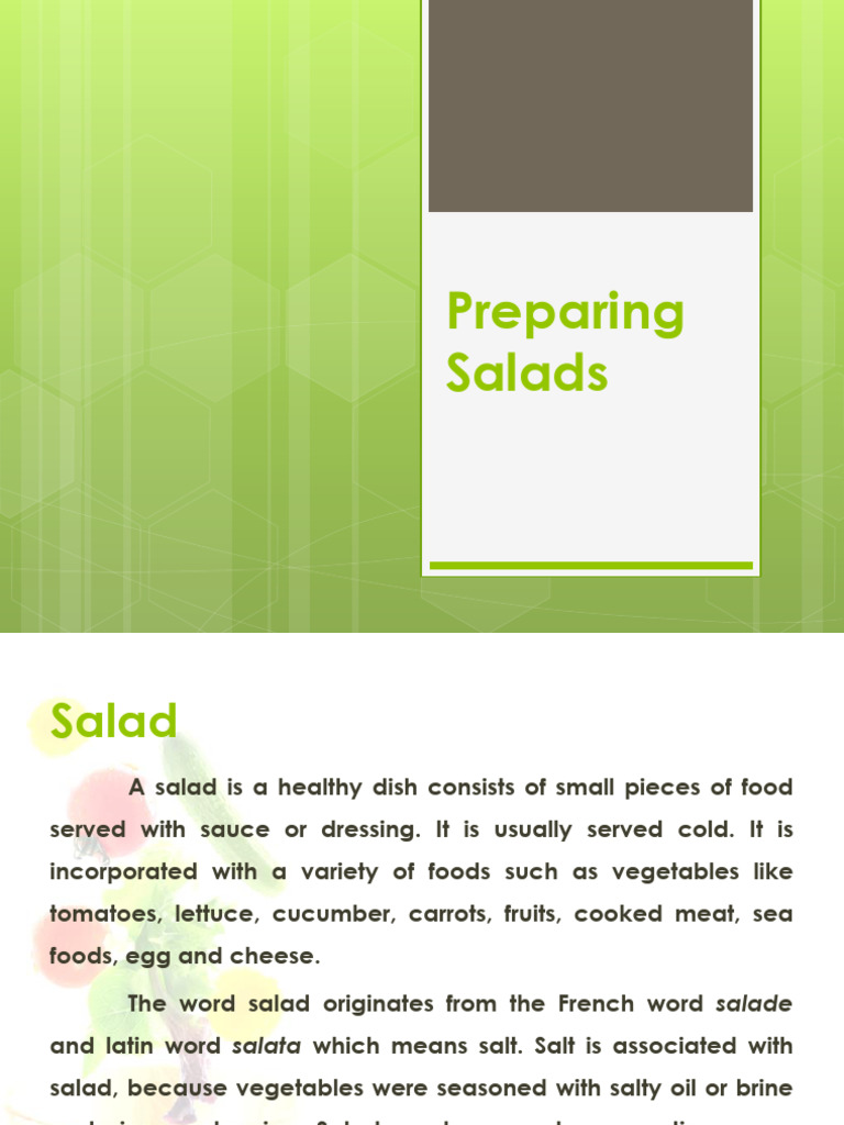 Salads and Salad Dressings | PDF | Salad | Western Cuisine