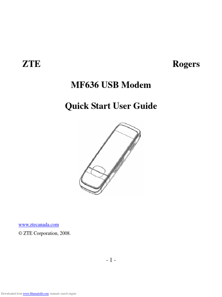 ZTE Rogers MF636 Modem User Guide | PDF | Modem | Computer Network