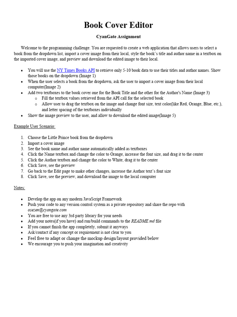 Book Cover Editor | PDF | Web Application | Computer Science