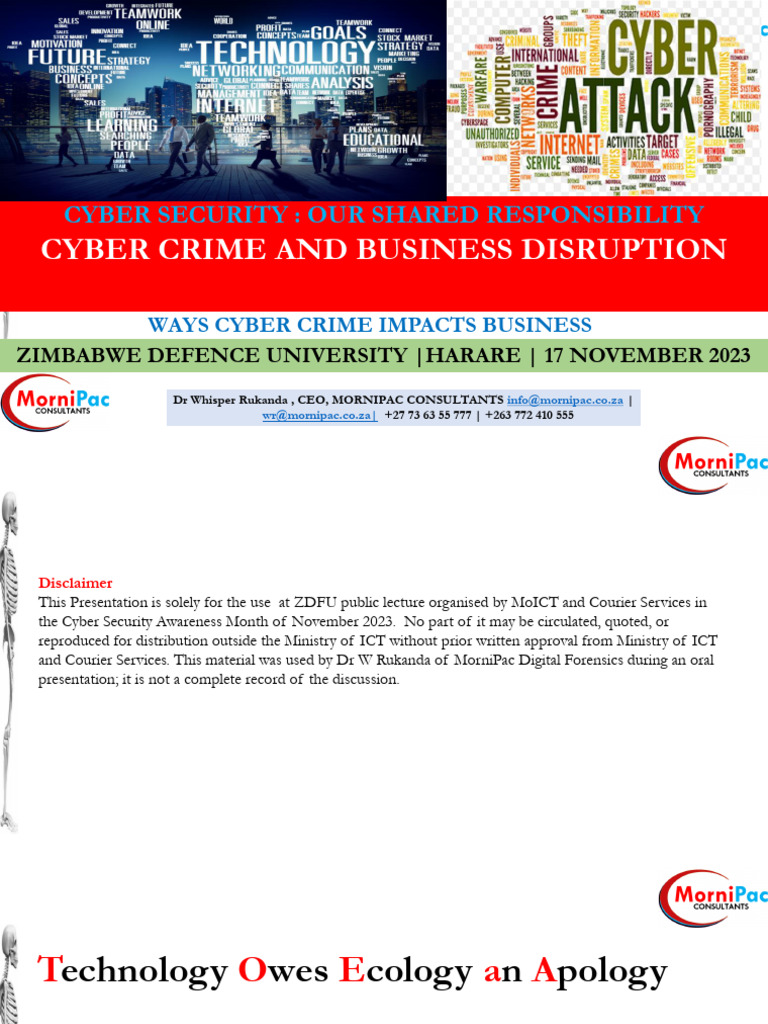 Cyber Crime and Business Disruption | PDF | Computer Security | Security