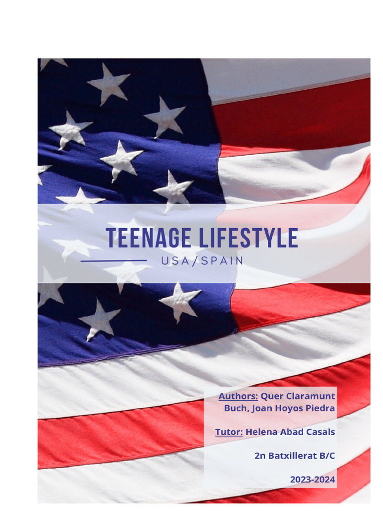 Exploring Teenage Lifestyles: USA vs. Spain | PDF | Spain | Iberian ...