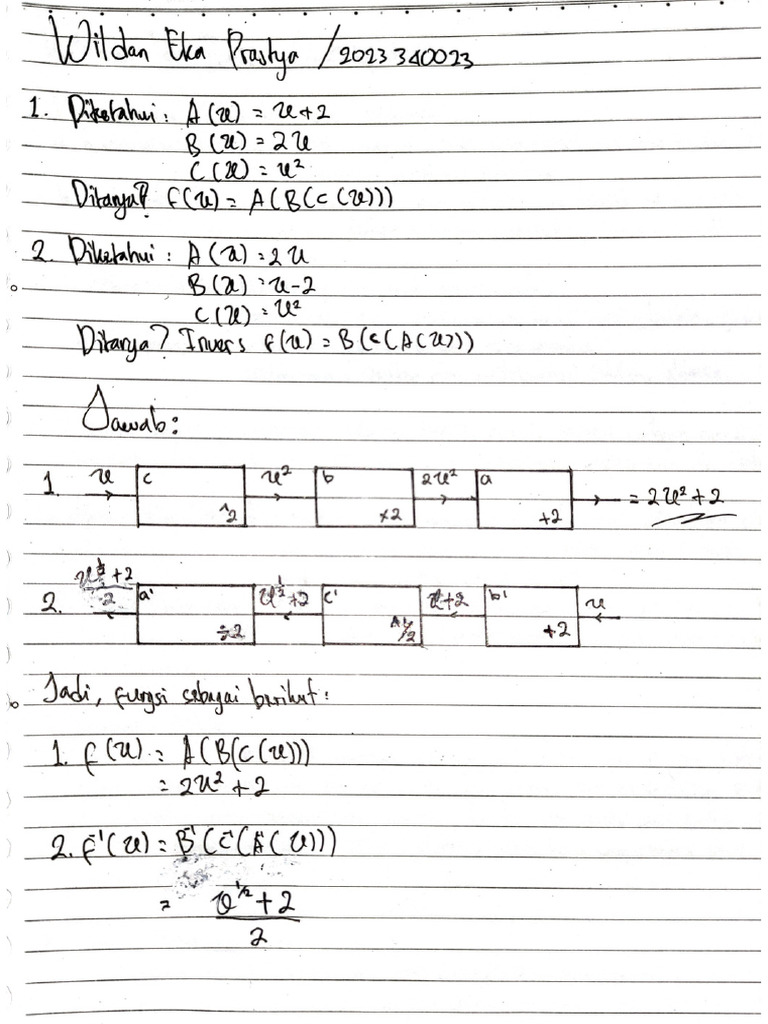 UTS Matematika Teknik Wildan Eka Prastya 2023340023 | PDF