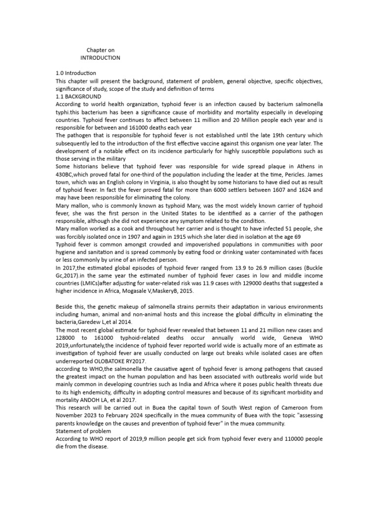 Chapter one-WPS Office | PDF | Preventive Healthcare | Salmonella