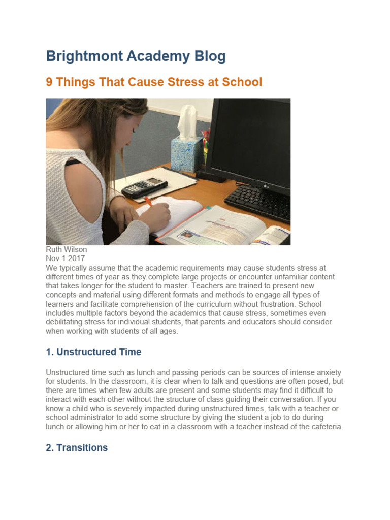 Brightmont Academy Blog | PDF | Teachers | Homework