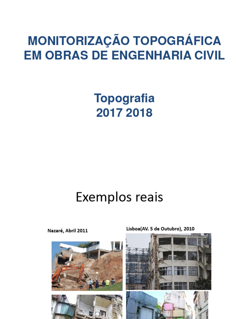 Cap5 - Principios Gerais Da Monitorizacao Do Comportamento Geometrico - 20162017 | PDF ...