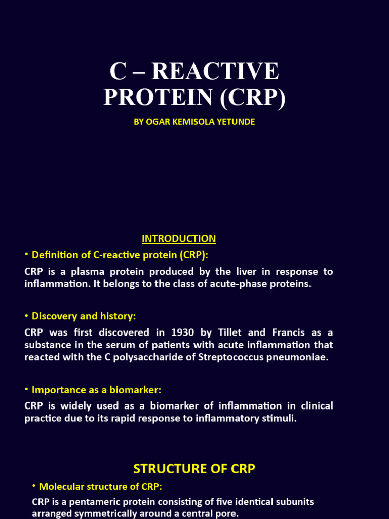 Understanding C-Reactive Protein (CRP) | PDF | C Reactive Protein ...