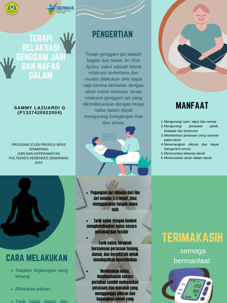 Leaflet Teknik Relaksasi Dan Genggam Jari | PDF