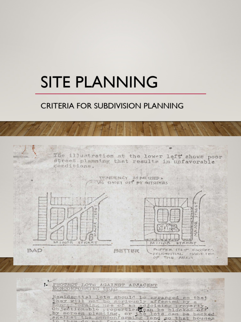 Subdivision Planning Criteria Guide | PDF