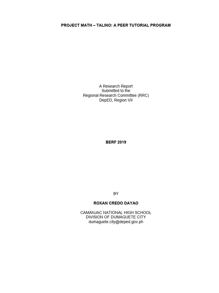 Actionresearchfinal | PDF | Equations | Mathematics