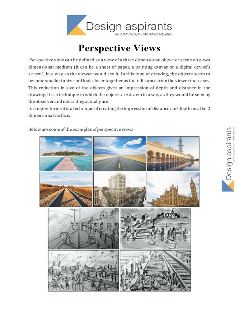 Perspective Views | PDF | Perspective (Graphical) | Horizon