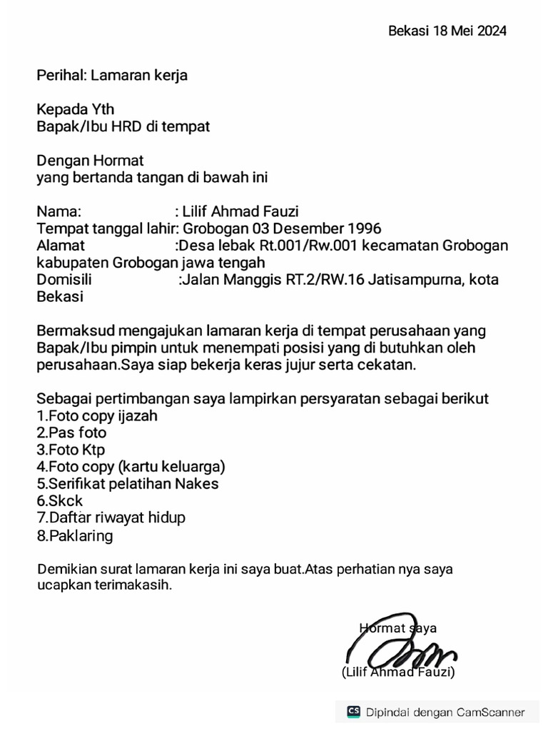 CV - Lilif Ahmad Fauzi | PDF