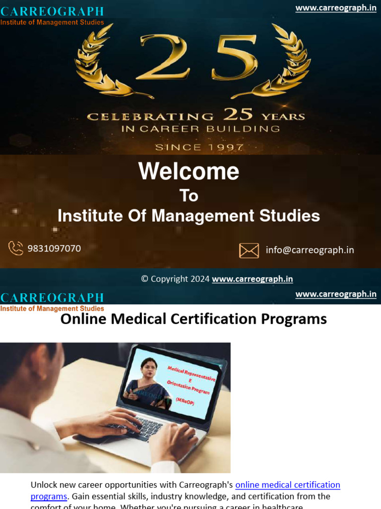 Online Medical Certification Programs-Carreograph - in | PDF | Health ...