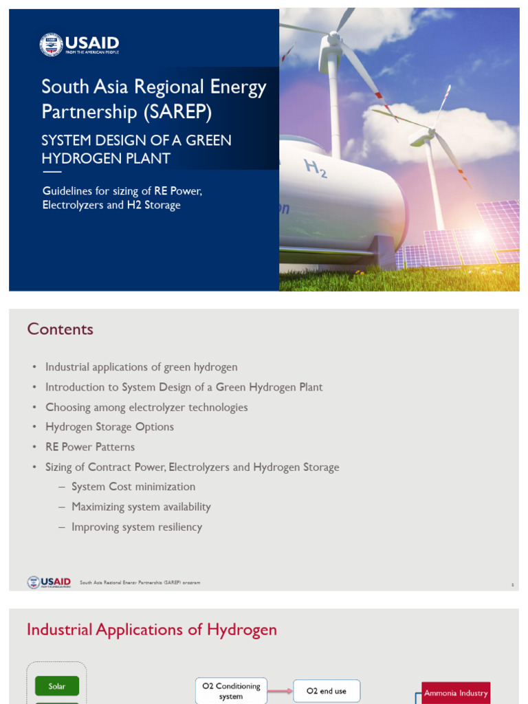 2023 - System design of green hydrogen plant - USAID | PDF | Energy And ...