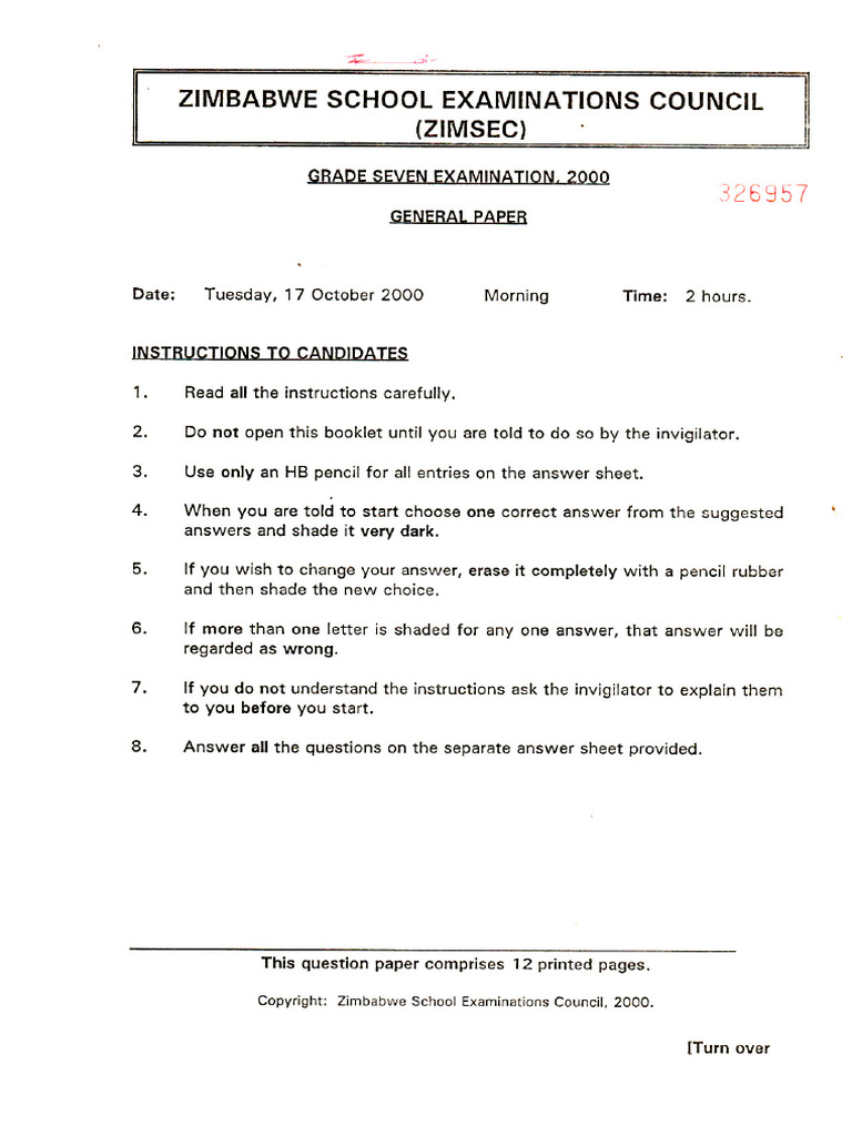 General Papers Grade 7 Final | PDF