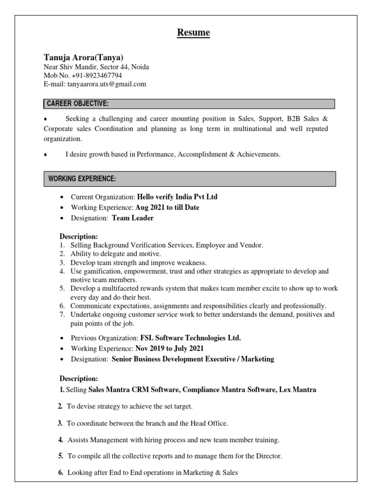 Sales and Business Development Resume | PDF | Sales | Marketing