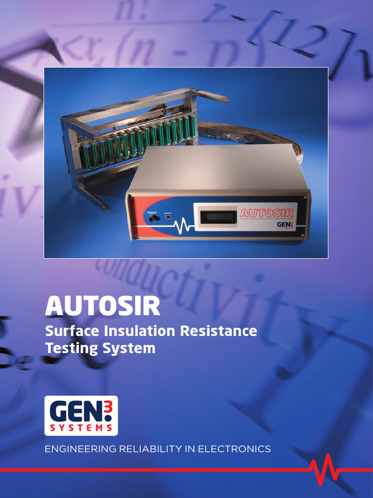 Autosir. Surface Insulation Resistance Testing System Engineering ... Autosir. Surface Insulation Resistance Testing System Engineering ...