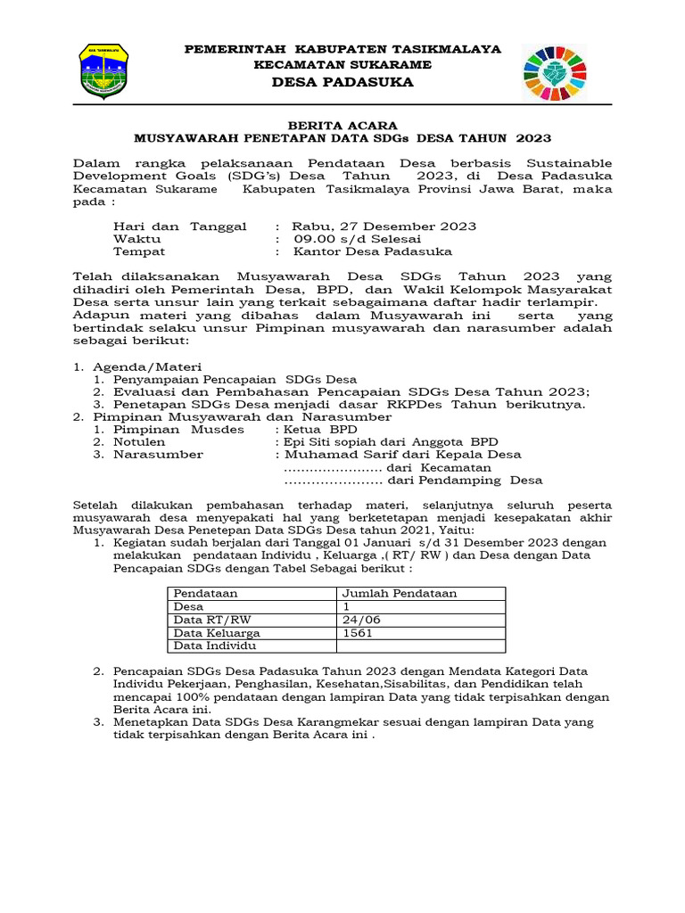 Ba SDGS KRM Fix | PDF