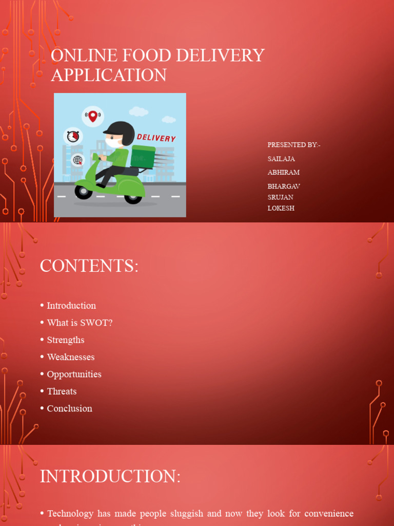 SWOT Analysis of Online Food Delivery | PDF | Swot Analysis | Brand