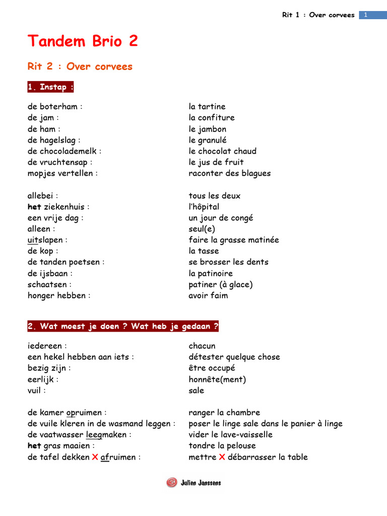 Tandem Brio 2 Over-Corvees | PDF