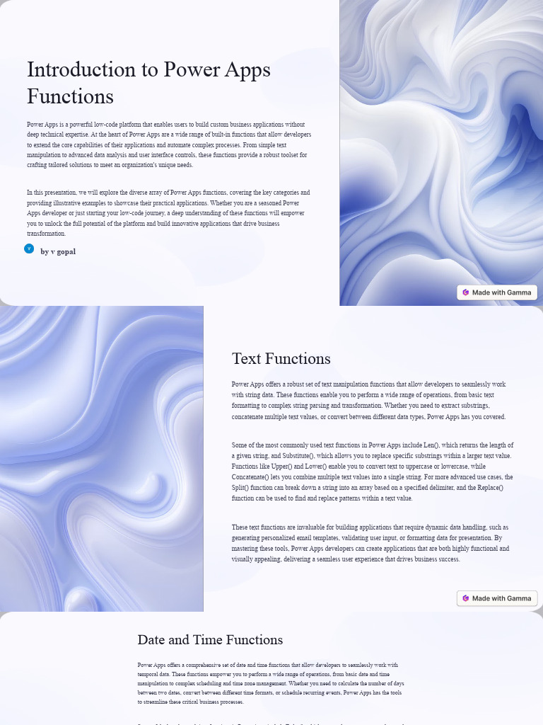 Introduction To Power Apps Functions | PDF | Mobile App | Function ...