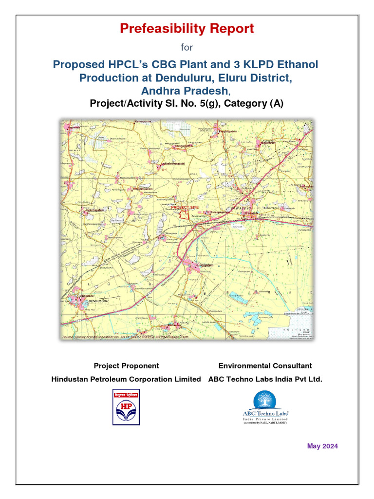 CBG and Ethanol Plant Prefeasibility Report-HPCL-May 2024 | PDF ...
