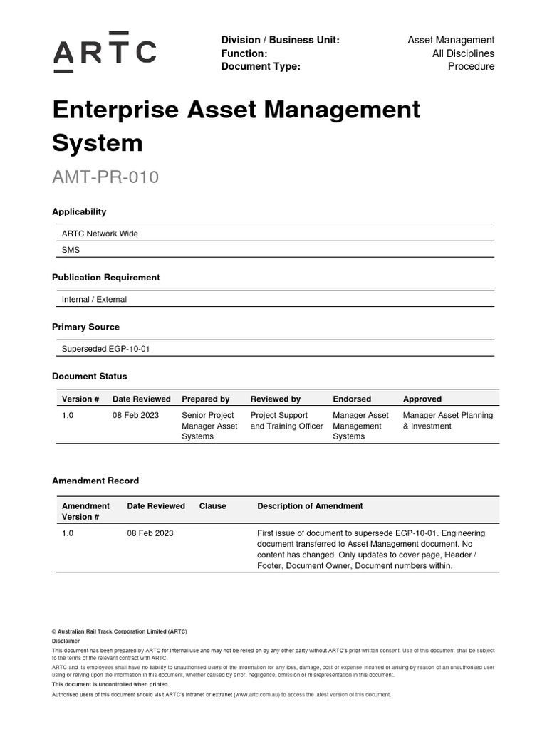 Amt PR 010 | PDF | Asset Management