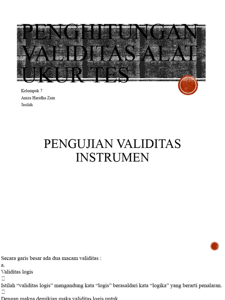 Powerpoint Tentang Validitas | PDF