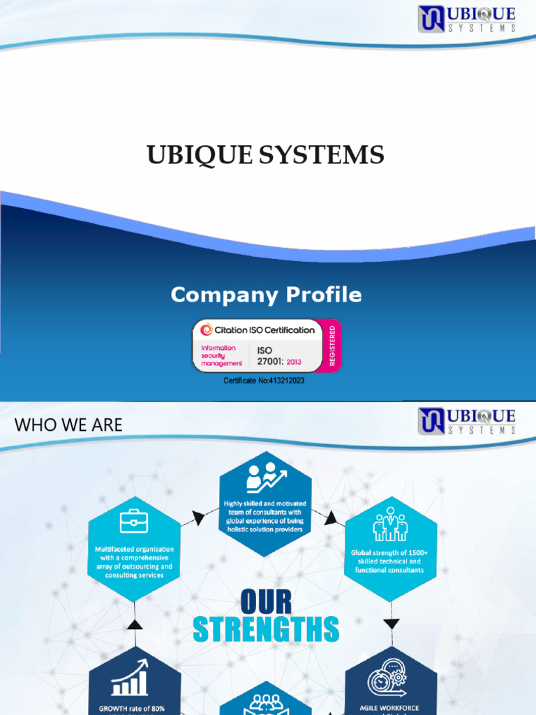 Ubique Systems - Company Profile | PDF | Payroll | Oracle Corporation