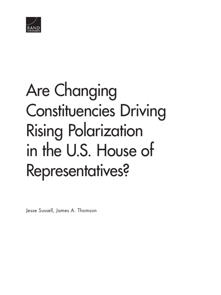 Are Changing Constituencies Driving Rising Polarization in The US House ...