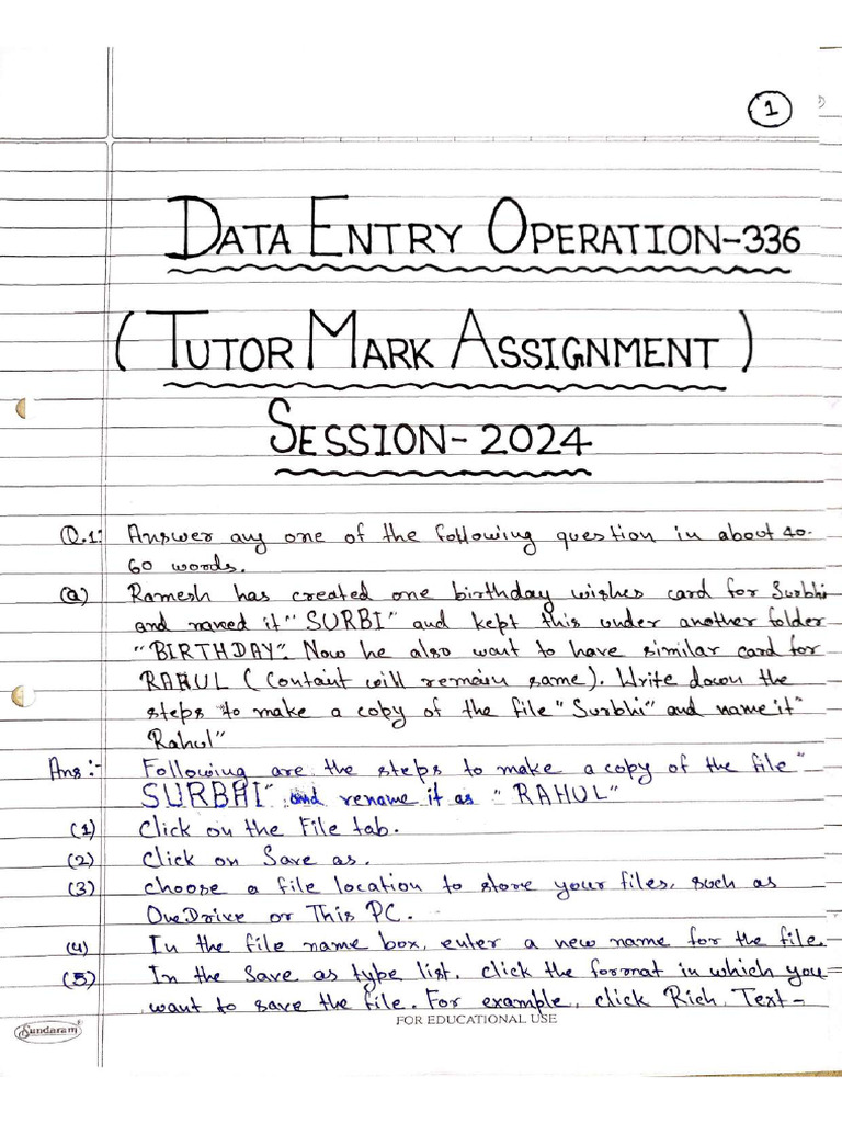 336E Data Entry Operation | PDF