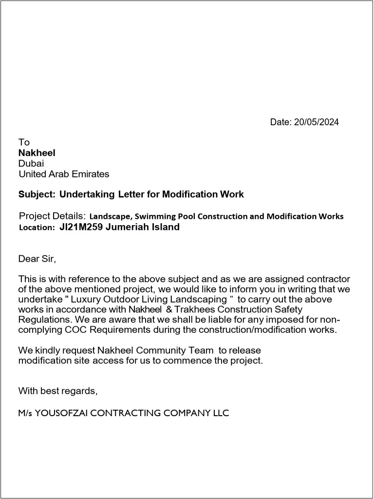 Undertaking Form | PDF