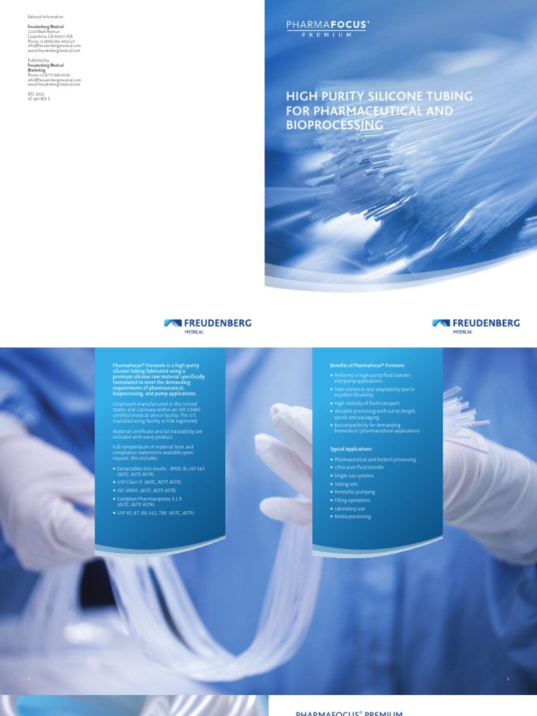 PharmaFocus Brochure US Web | PDF | Pipe (Fluid Conveyance) | Silicone