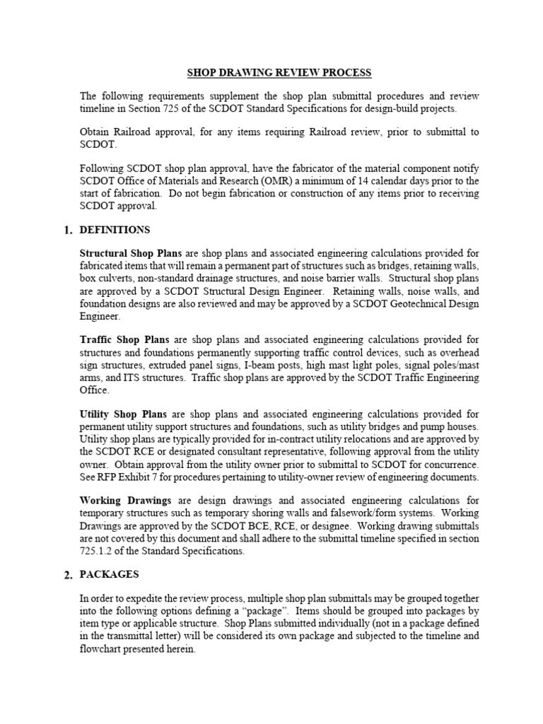 1. Design Build Shop Plan Review Process | PDF | Prestressed Concrete ...