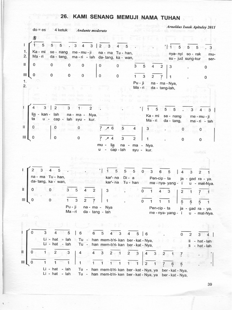 Kami Senang Memuji Nama Tuhan | PDF