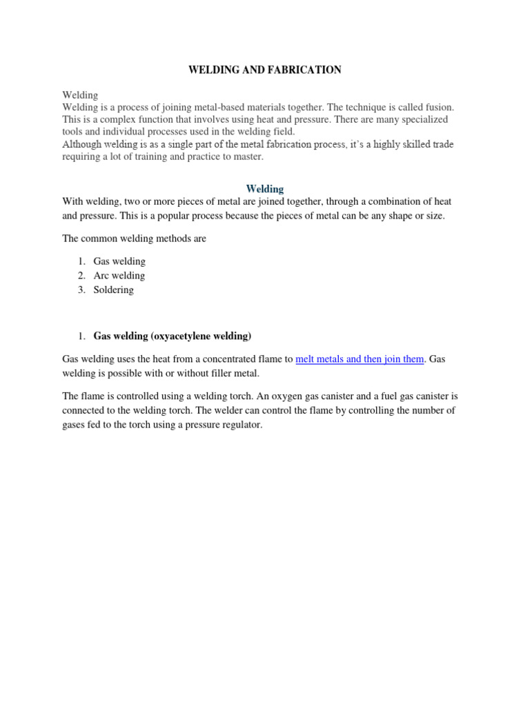 Welding and Fabrication | PDF | Welding | Construction