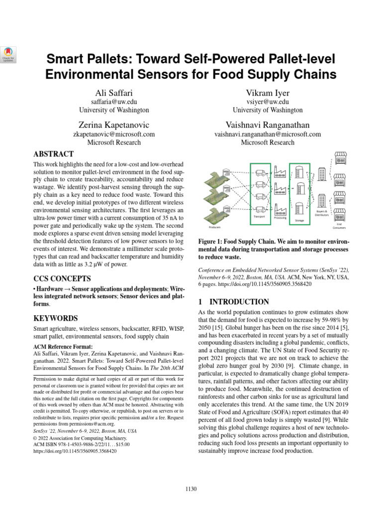 Smart Pallets - Toward Self-Powered Pallet-Level Environmental Sensors ...