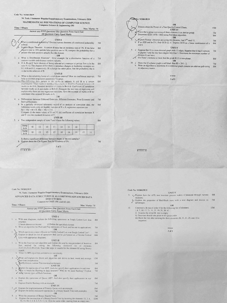 2023-24 - Odd Semester Questions | PDF