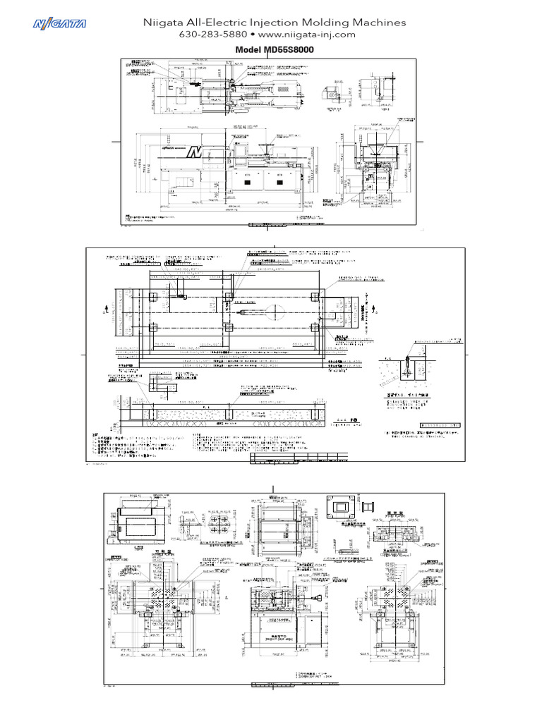新泻电动注塑机Niigata-8000Series-Horizontal-Injection-Dimensions | PDF