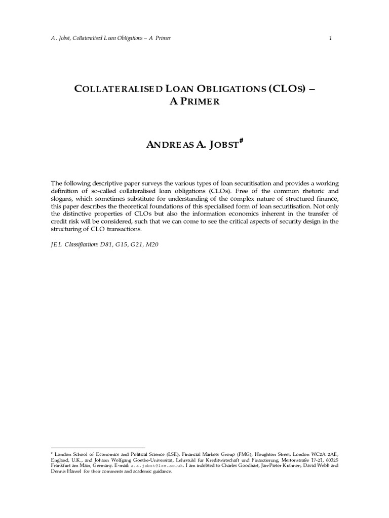 C L O (Clo) - AP: Ollate Ralise D OAN Bligations S Rime R | PDF ...